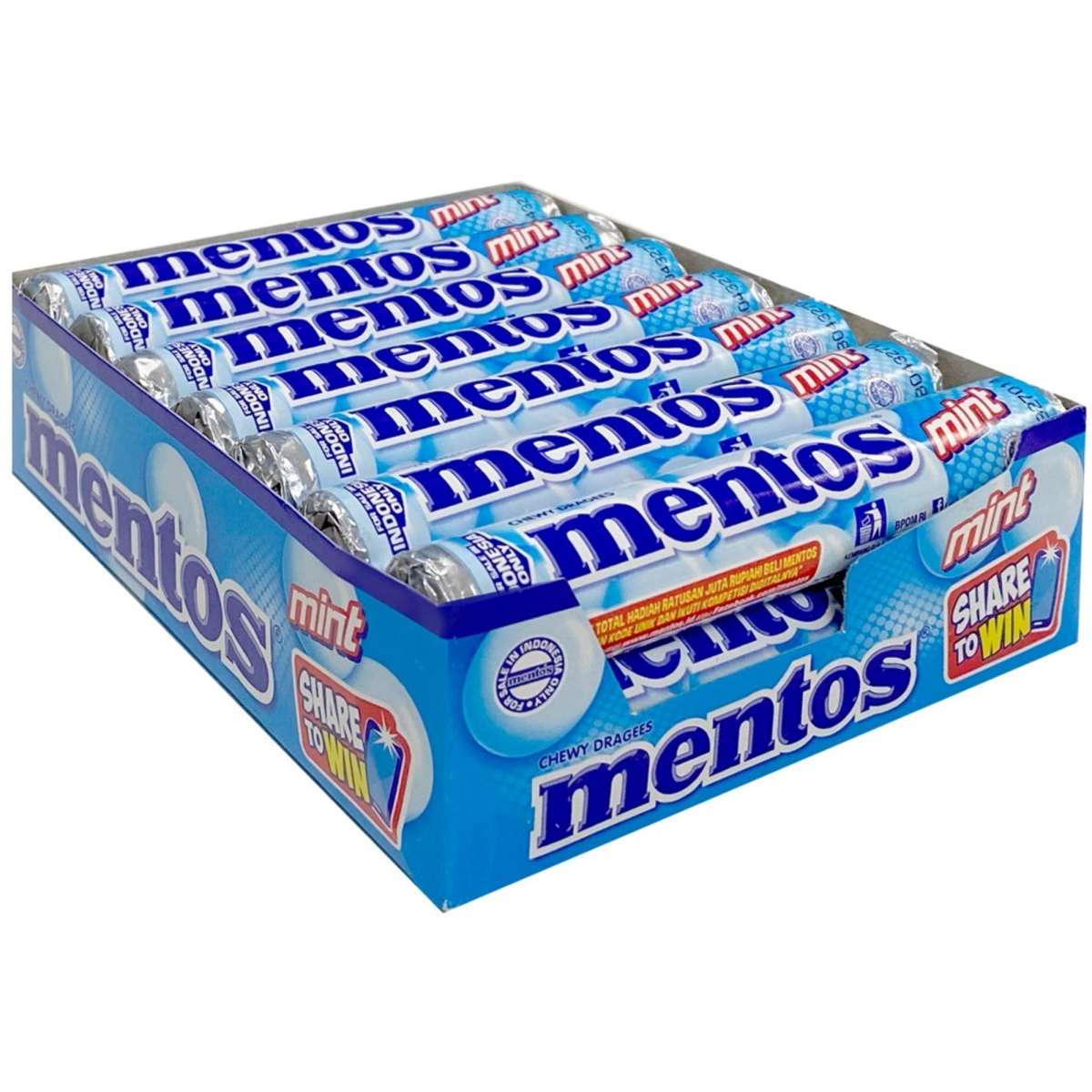MENTOS ROLL MINT 14 rolls display boxes – alphaoriental